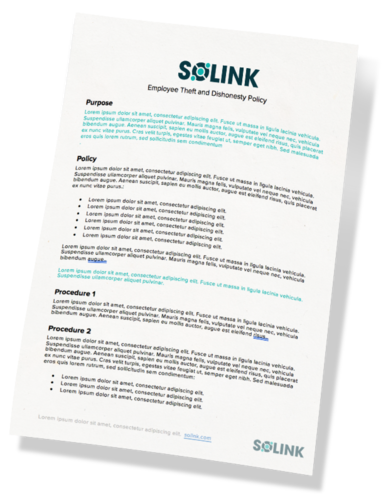 Employee Theft & Dishonesty Policy